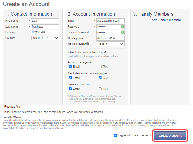 How clients can create or edit accounts