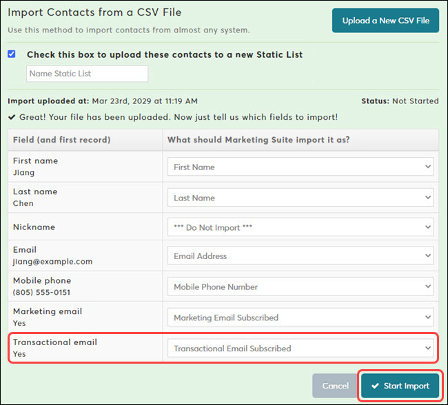 How to upload a list of clients - Marketing Suite
