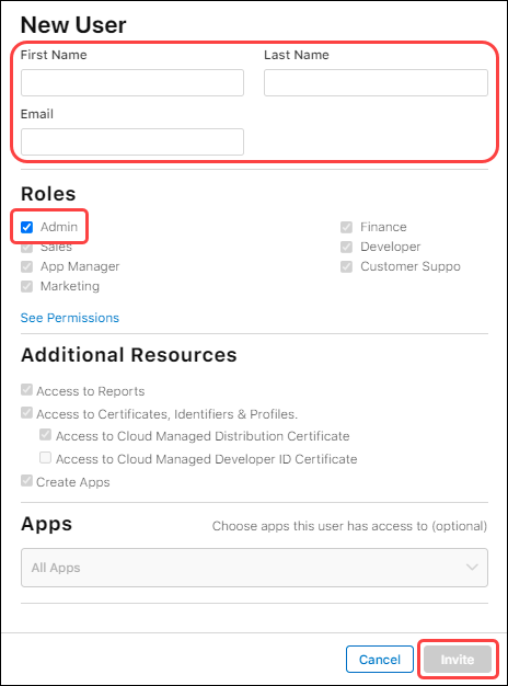 How to invite Mindbody to your Apple Developer account