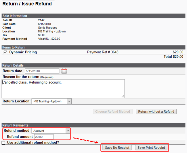 Returns, refunds, and voids