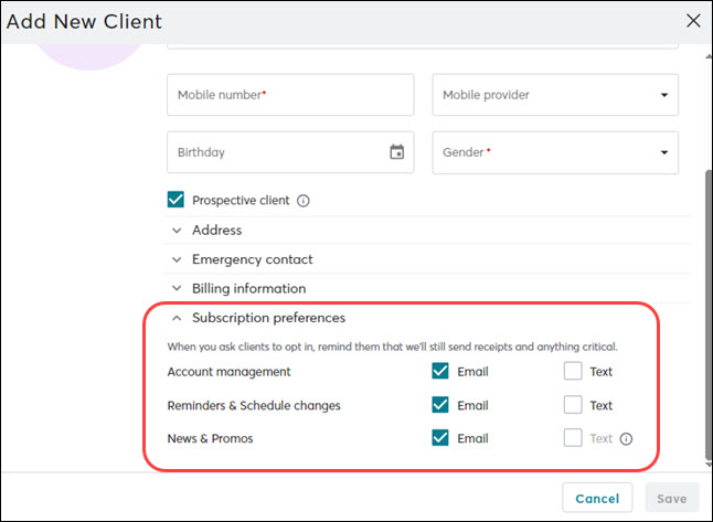How to opt clients in to receive auto emails, reminders, and notifications