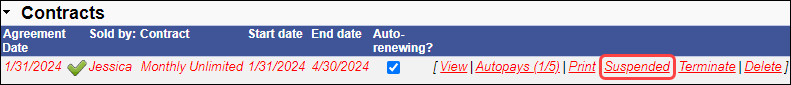 Contract suspensions FAQ