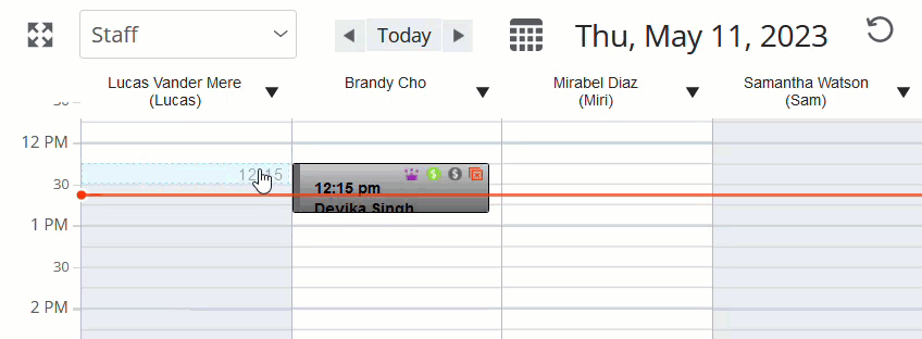 How to create a customized calendar view - Booker