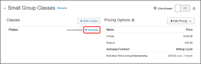 How to set up your class services (add, schedule, and price)