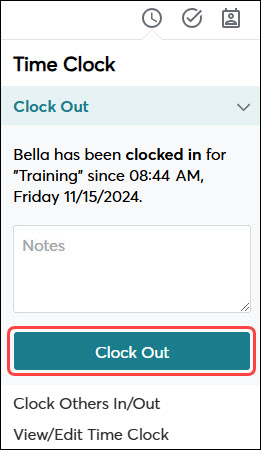 How to clock in and clock out