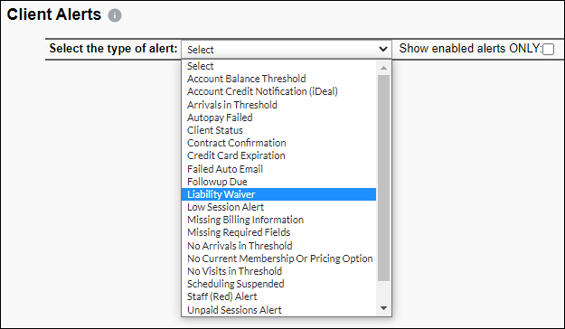 Screen locations where Client Alerts are displayed