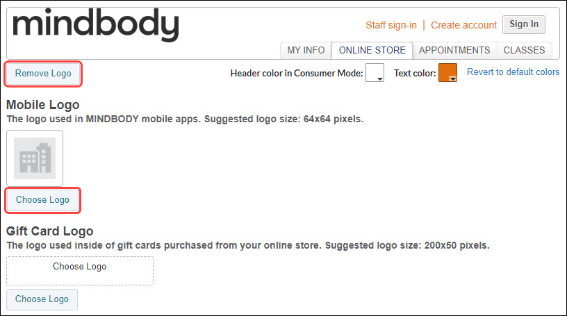 How to add, change, or remove your business logo