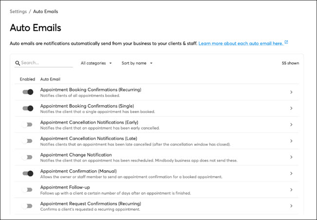 How to set up auto emails and texts