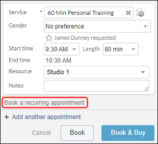 How to book an appointment (single, multiple, recurring)
