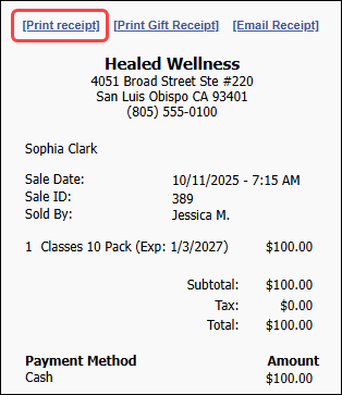 How to reprint a receipt