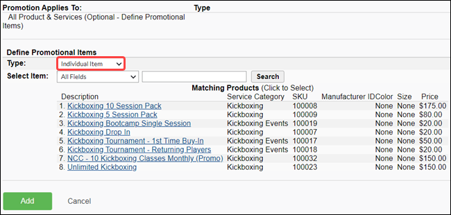 How to set up a promo code (promotion) to work on a contract