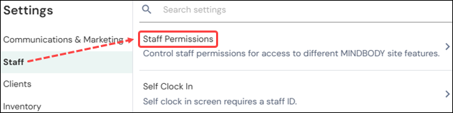 Staff Permissions - Appointments