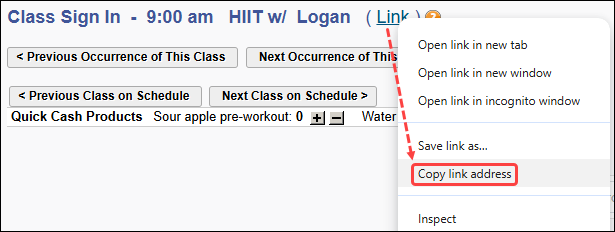 Links: How to create links to classes