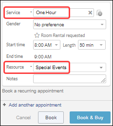 How to set up room rentals (resources) as appointments