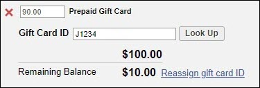 How to redeem a gift card using the Point of Sale screen