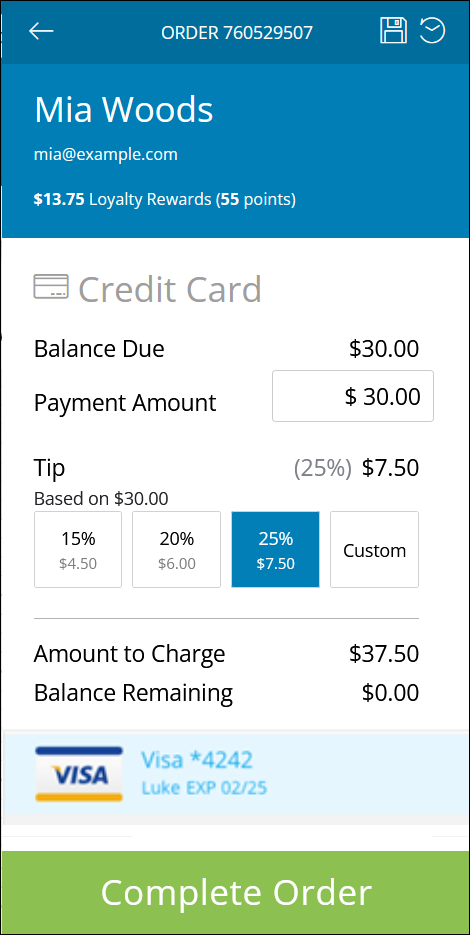 Taking payment and completing orders (Version 2 Accounts) - Booker