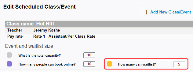 How to use waitlists for classes