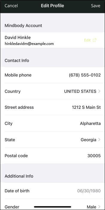 How to edit your profile details (branded app)