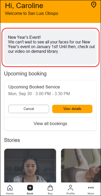How to add custom messages to the Home screen (branded app)