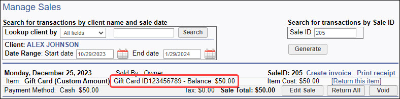 How to look up a gift card balance