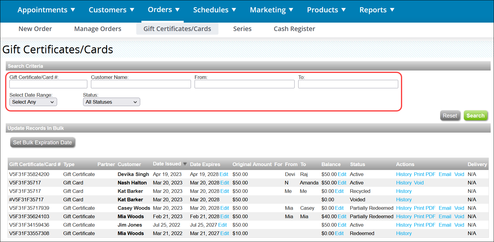 How to redeem gift certificates & gift cards (Version 2 Accounts) - Booker