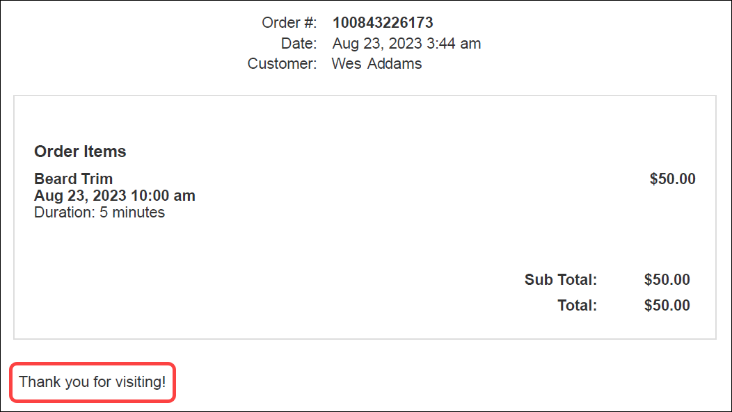 How to customize printed receipts (Version 2 Accounts) - Booker