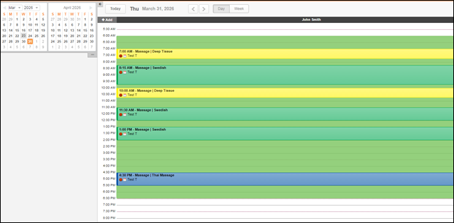 How to customize colors on the Appointments screen