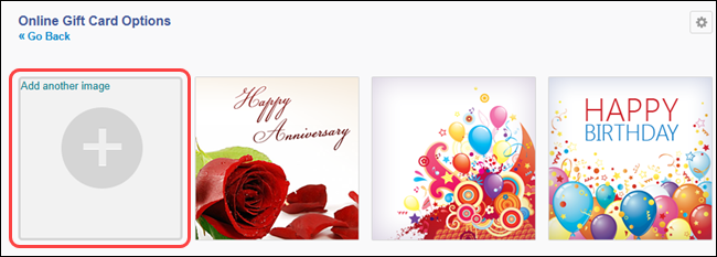 Online gift card options