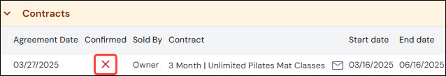 Contract agreement confirmation
