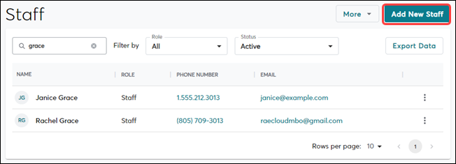 How to manage staff login credentials