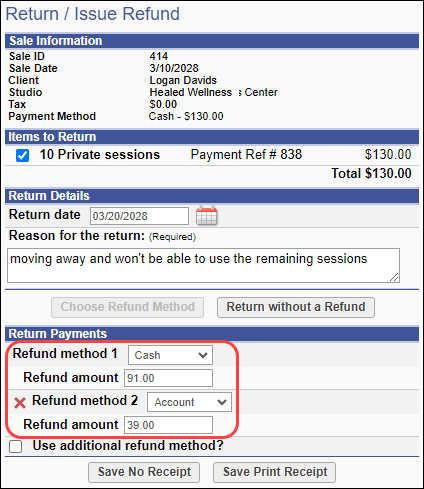 How to process partial refunds (partial sale returns)