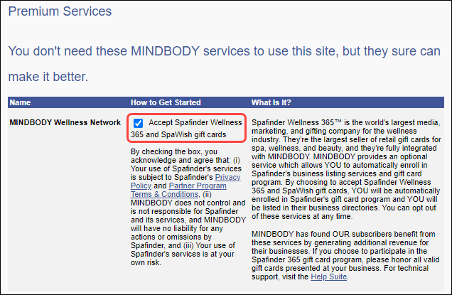 Spafinder and Spafinder Wellness 365 gift cards