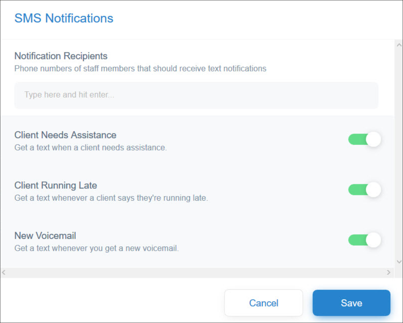Notifications screen (Messenger[ai])