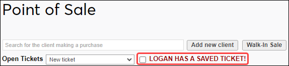 How to manage open Point of Sale tickets