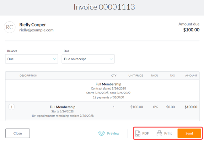 How to send an invoice