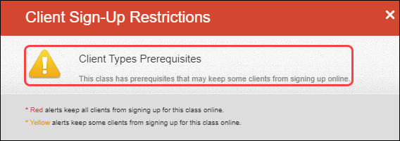 Reasons your clients may not be able to sign up for classes online
