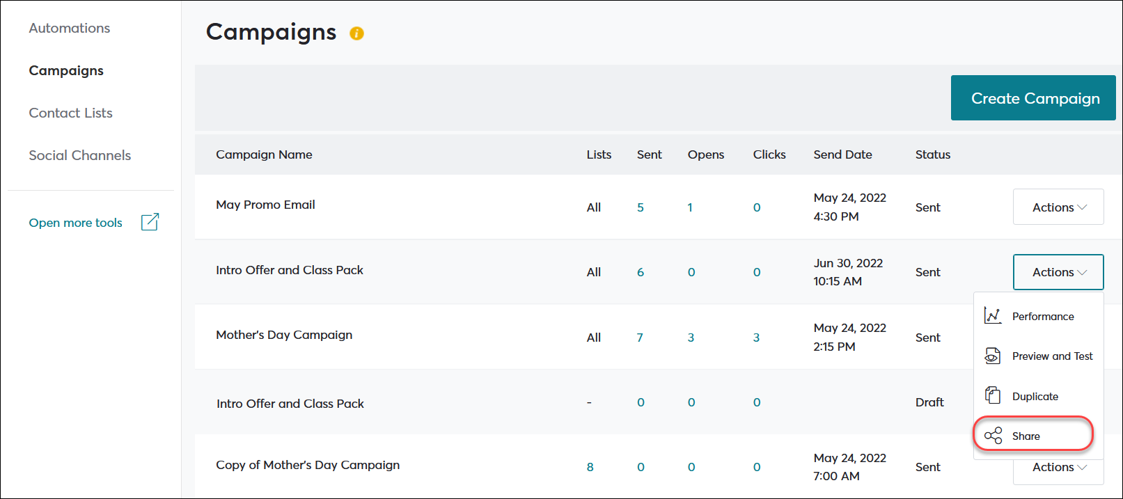 How to share campaigns via public URLs (Marketing Suite)