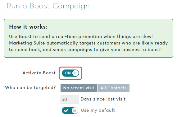How to run a special using a Boost campaign or scheduled campaign ...