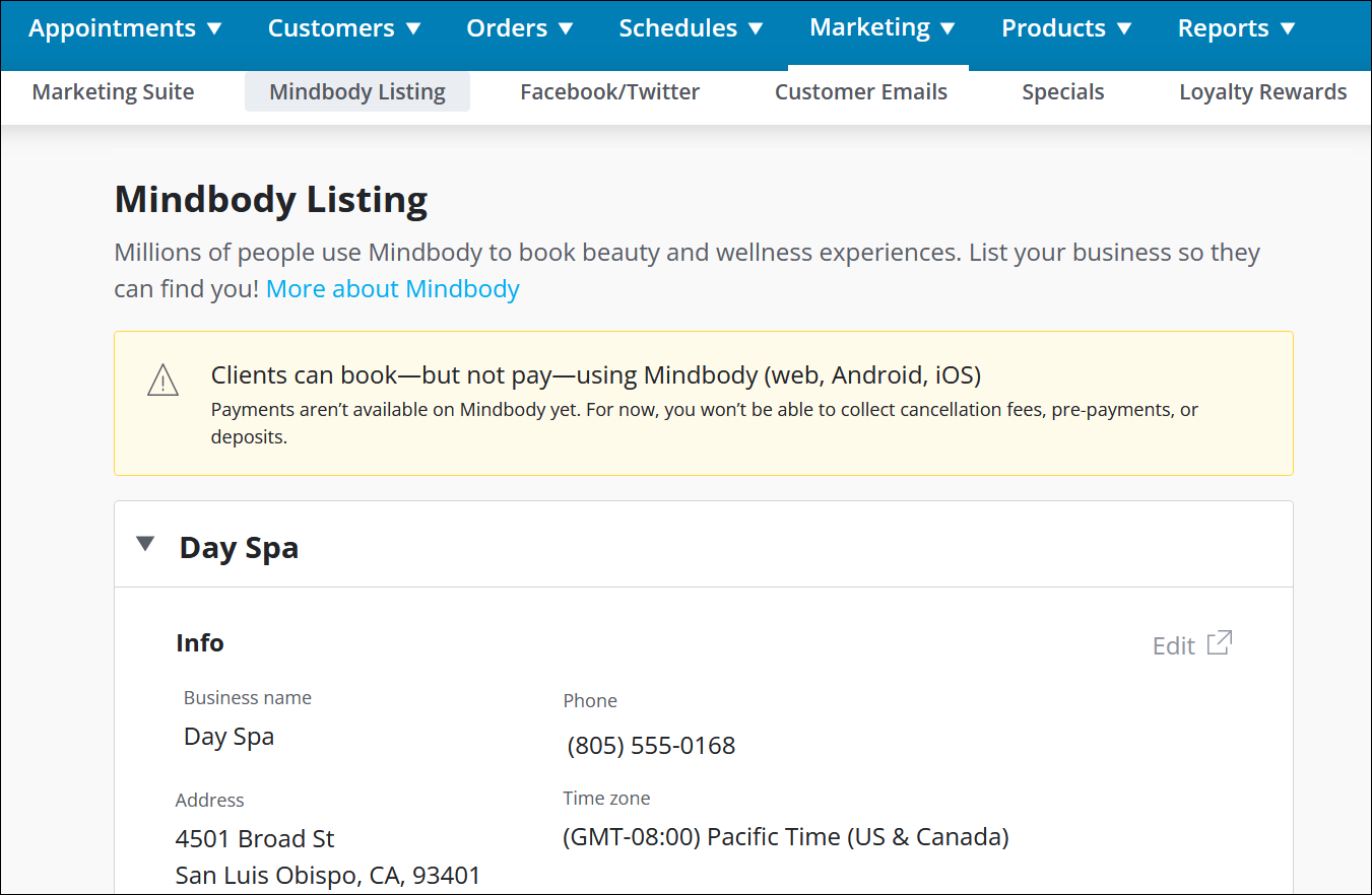 Mindbody app Listing: Set up & FAQs - Booker
