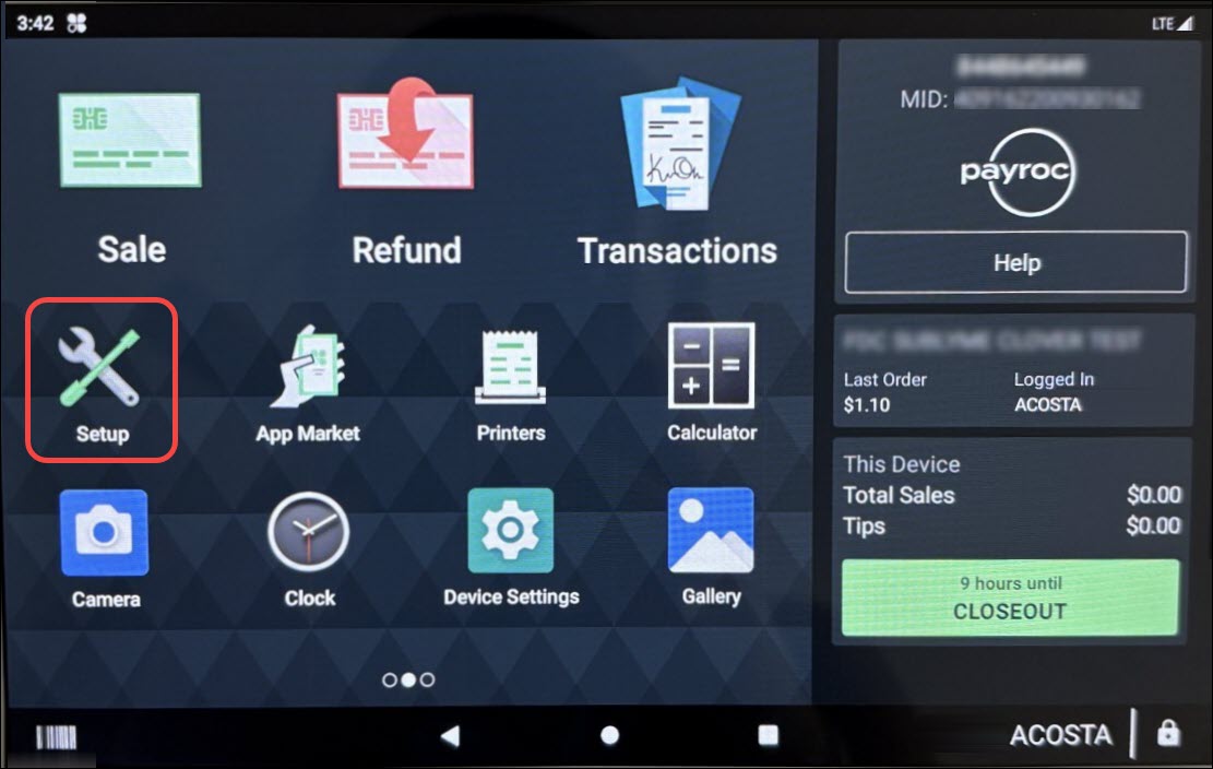 How to setup a Clover Mini device (Version 2 Accounts) - Booker