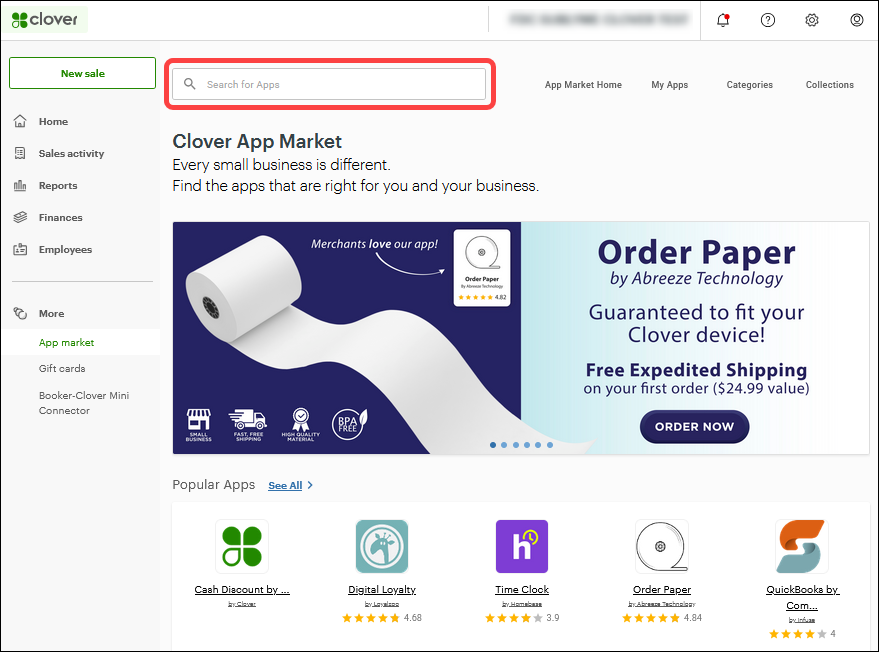 How to setup a Clover Mini device (Version 2 Accounts) - Booker
