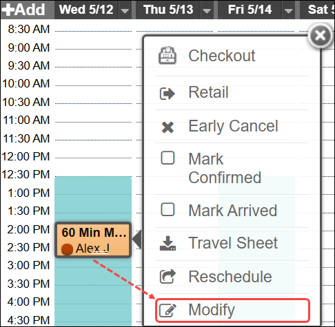 How to adjust the length of an appointment after scheduling it