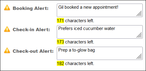 What are customer alerts, and how can I use them? (Booker)