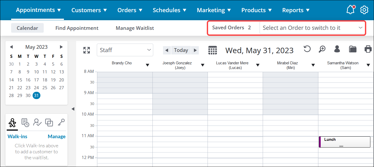 How to save or delete Orders (Booker Version 2)