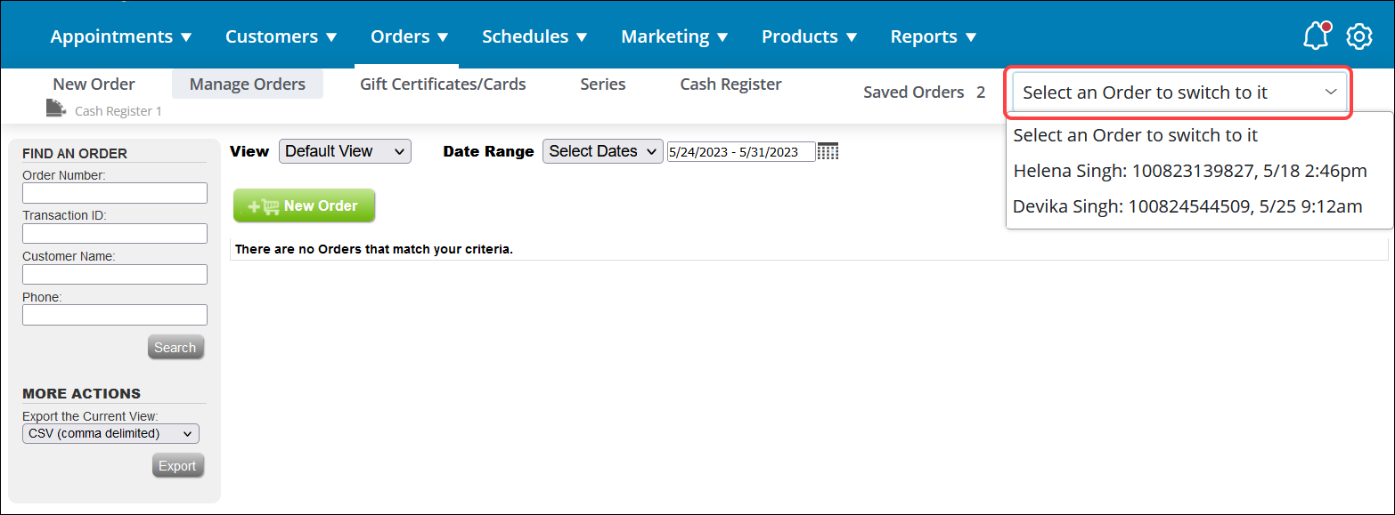 How to save or delete Orders (Booker Version 2)