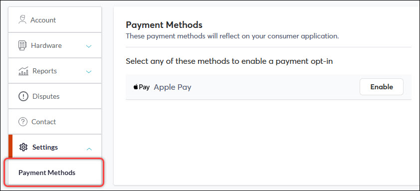 How to enable alternative payment methods like Apple Pay in the Payments Portal (Mindbody ...