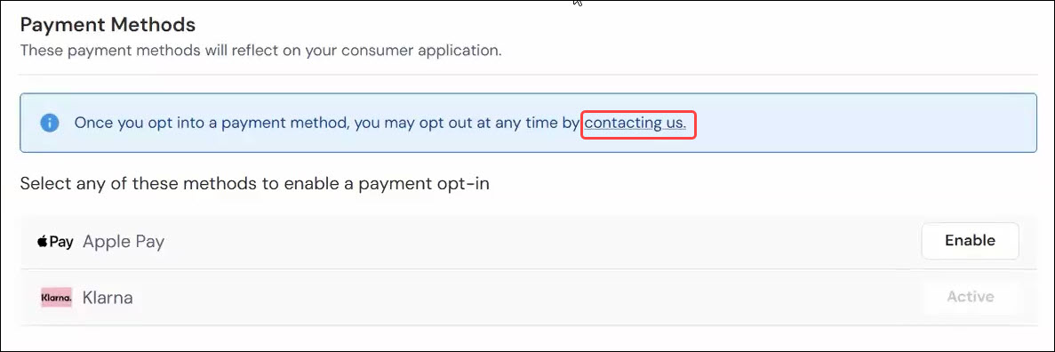 How to enable alternative payment methods like Apple Pay in the Payments Portal (Mindbody ...