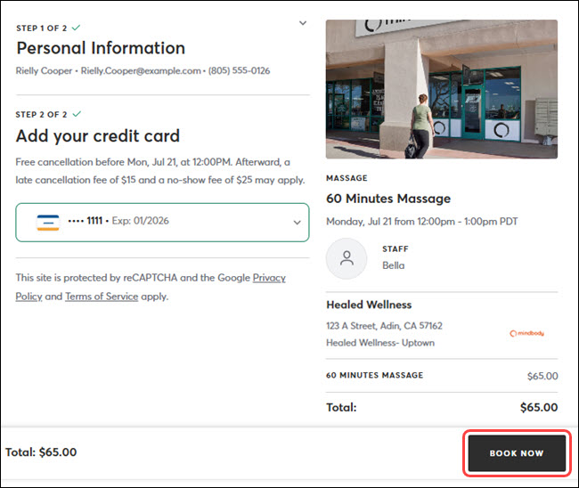 How to book classes and appointments (Mindbody app)