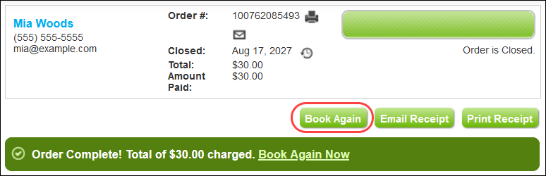 How to take payment and complete an order (Booker Version 1)