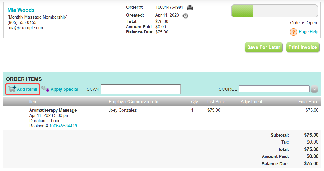 How to sell a gift card (Booker Version 1 video tutorial)